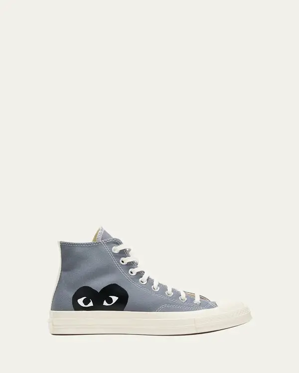 Play Comme Des Garcon X Converse Chuck Taylor High-top Sneakers - Grey