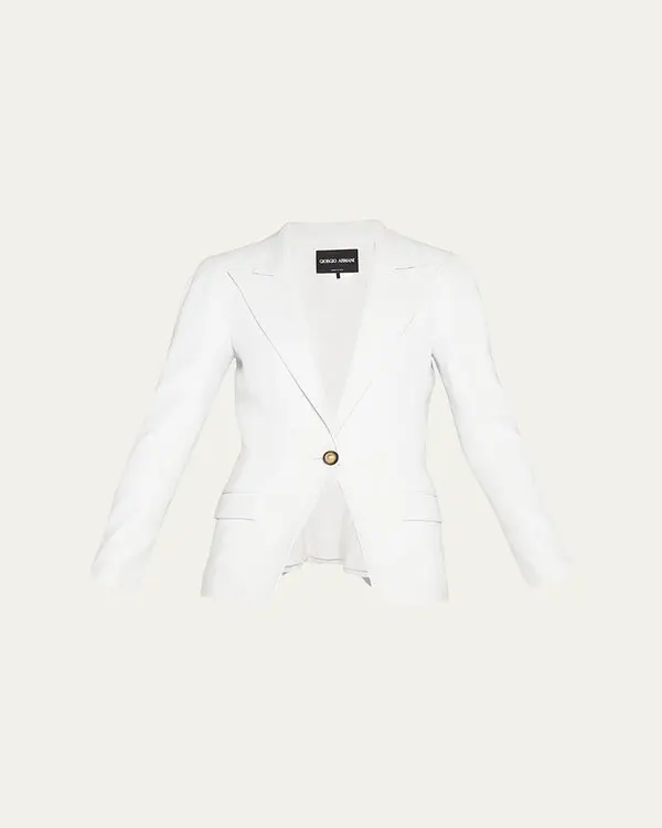Giorgio Armani Viscose-blend Single-breasted Blazer