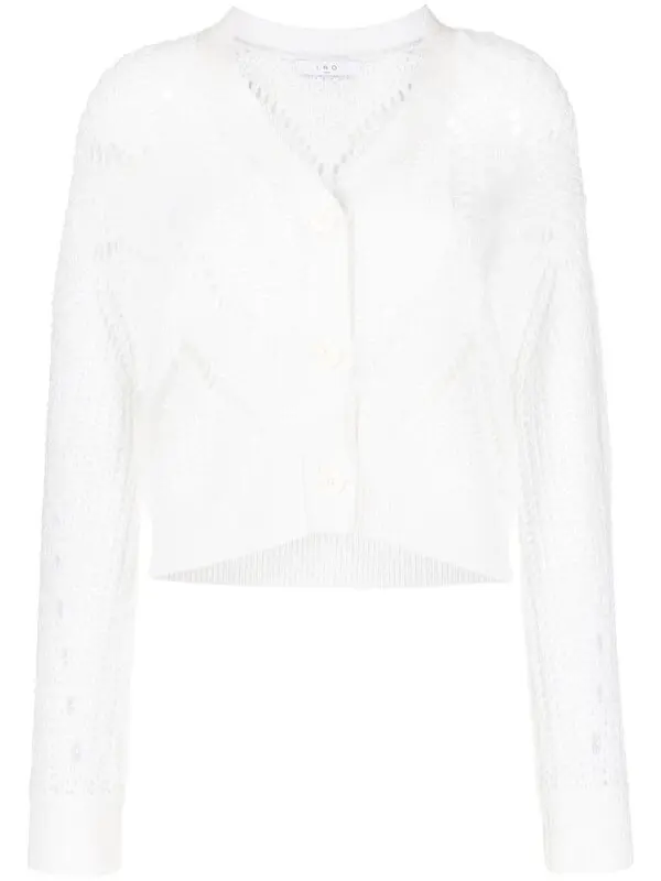IRO PARIS Open-knit Cotton-wool Blend Cardigan