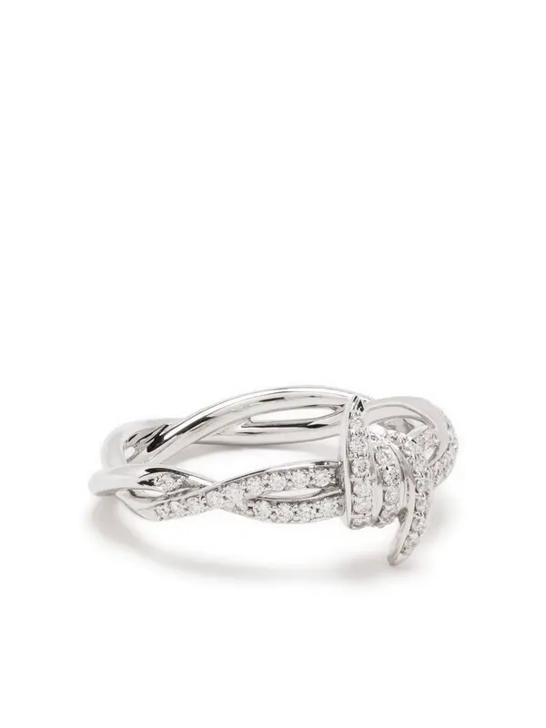 Stephen Webster 18kt White Gold Thorn Forget Me Knot Diamond Ring
