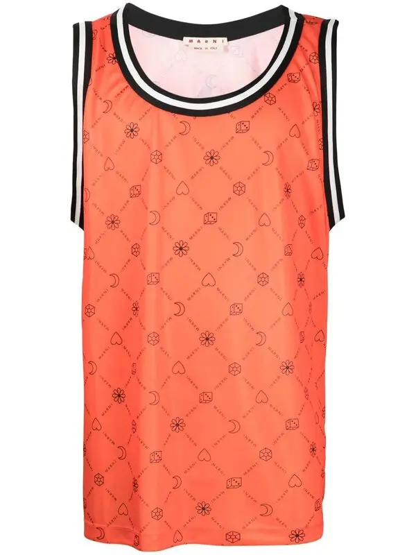 Marni Graphic-print Sleeveless Top