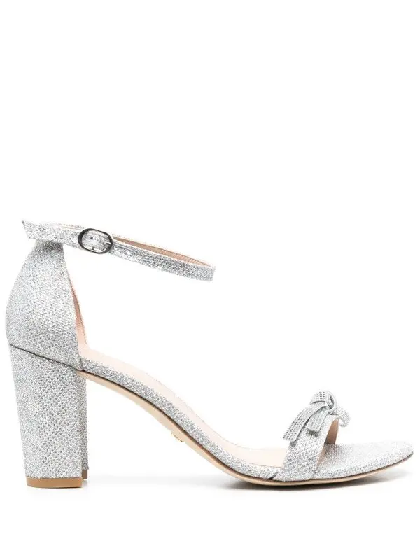 STUART WEITZMAN Glittered Leather Sandals