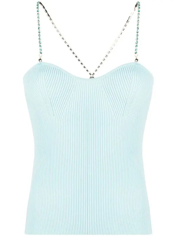 BLUGIRL Crystal-embellished Knit Top - Blue