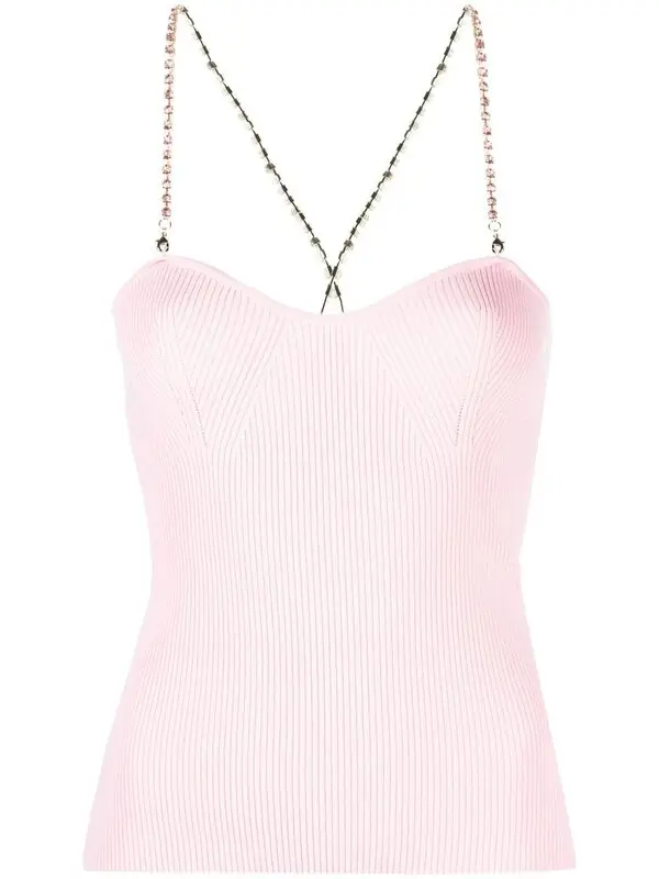 BLUGIRL Crystal-embellished Knit Top - Pink