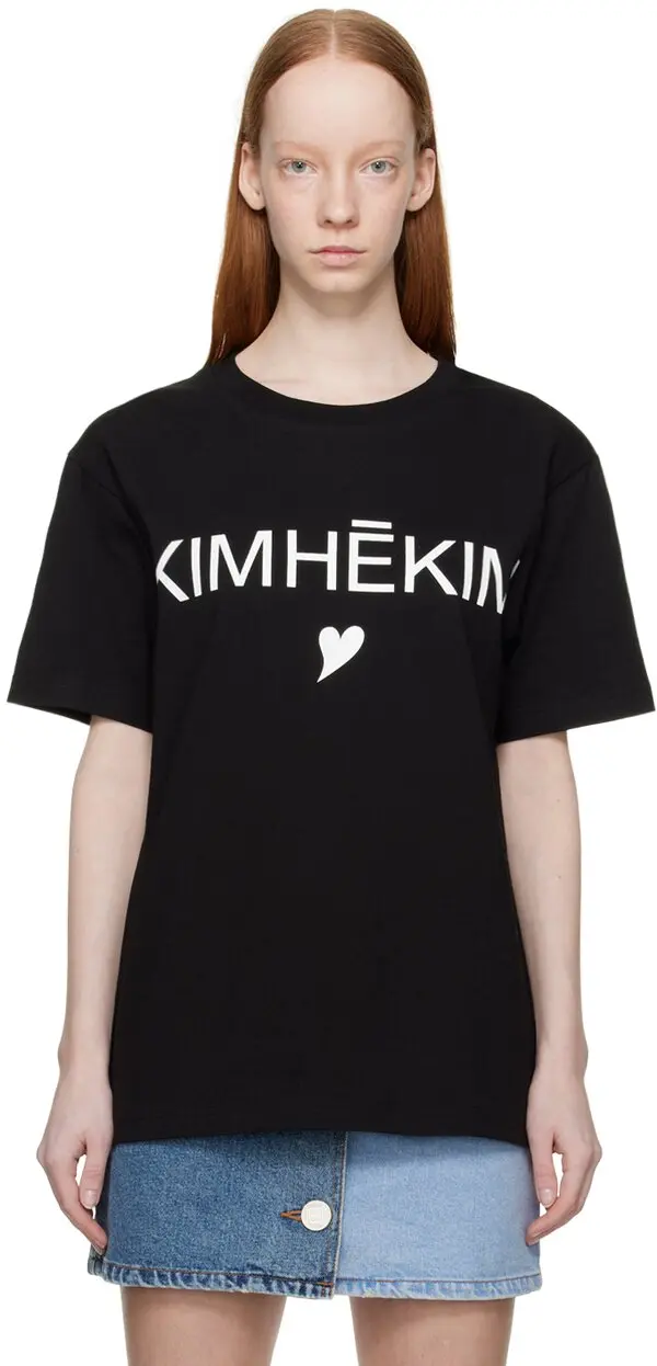 Kimhekim Heart T-Shirt In Black - 40% Off | Editorialist