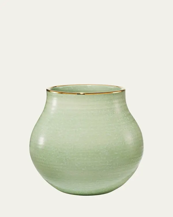 Aerin Romina Large Vase, Sage - Green