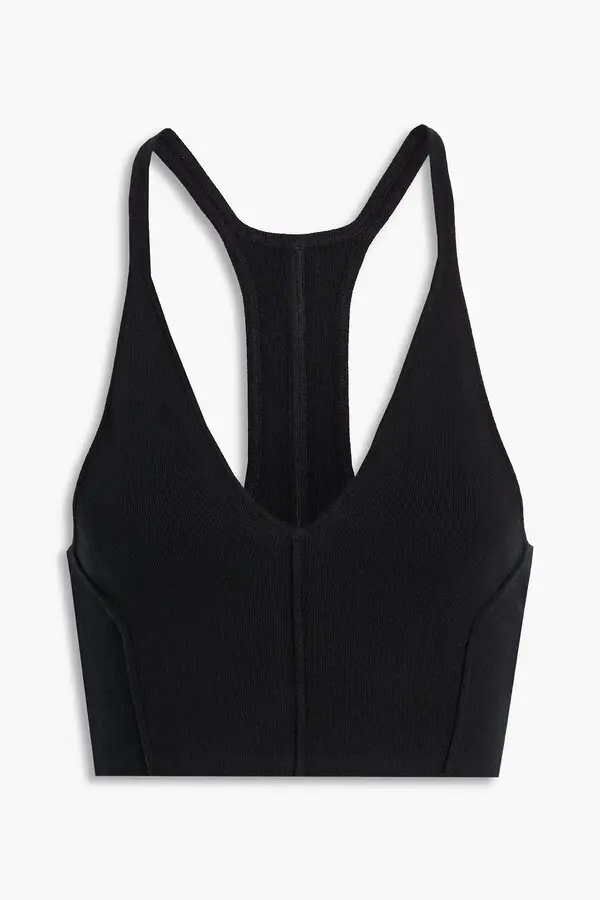 Helmut Lang Cropped Stretch-knit Tank