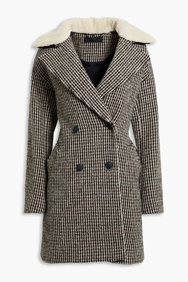 Rag & Bone Mina Double-breasted Houndstooth Wool-blend Tweed Coat