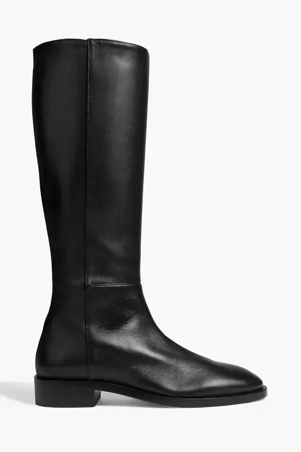 Stuart Weitzman Keelan Leather Knee Boots In Black - 70% Off