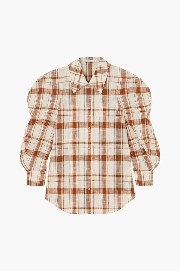 REJINA PYO Julia Oversized Checked Shirt