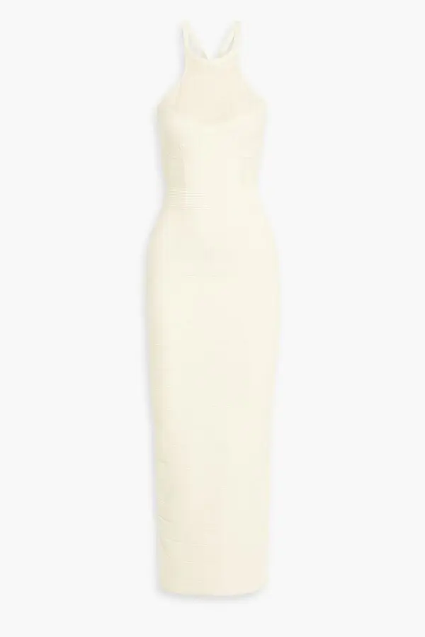 Herve Leger Textured Bandage Maxi Dress - Ivory