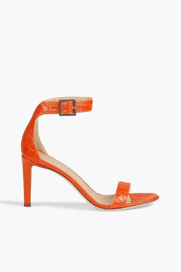 GIUSEPPE ZANOTTI Neyla Croc-effect Sandals - Orange