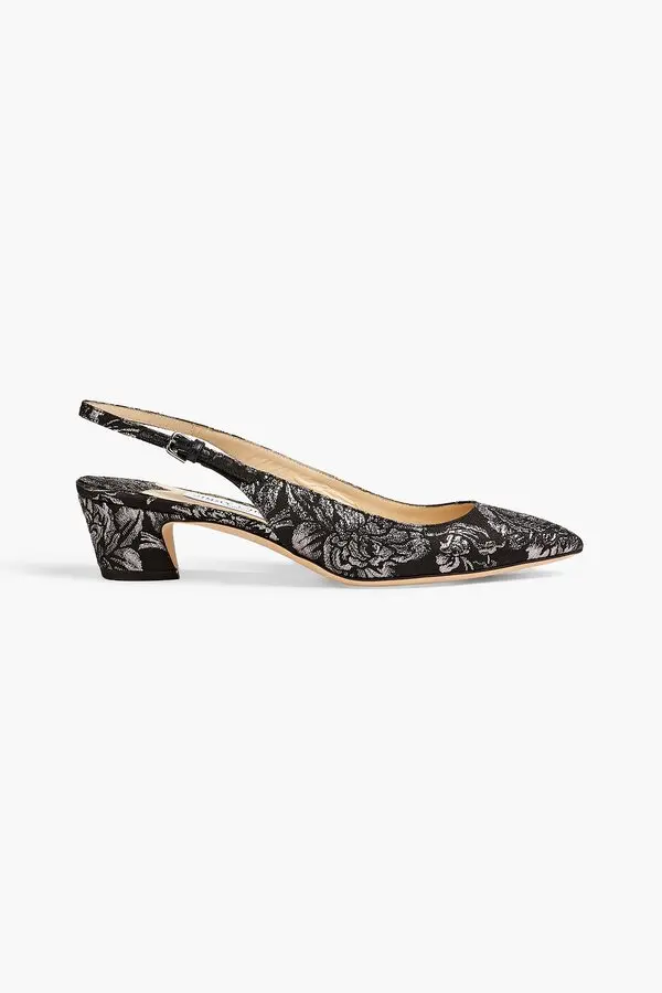 JIMMY CHOO Gemma 40 Slingback Pumps - Silver