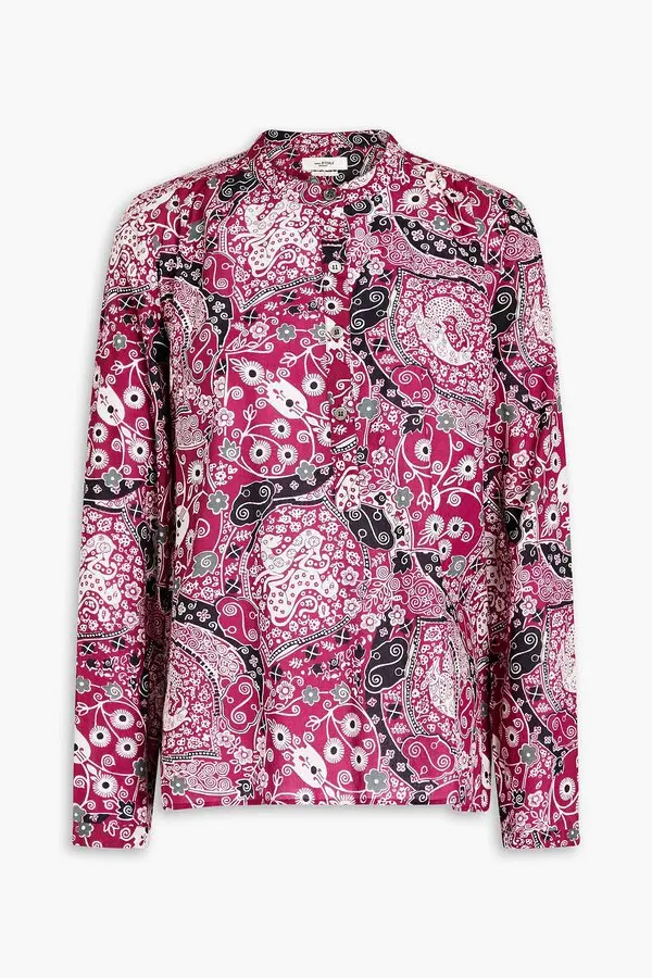 MARANT ETOILE Maria Printed Blouse - Plum