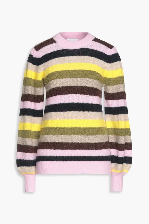 GANNI Striped Knitted Sweater