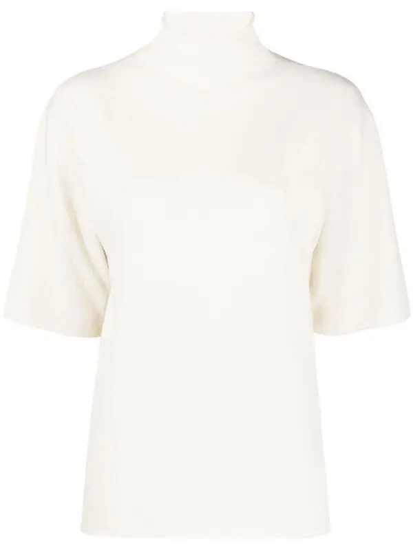 JIL SANDER Short-sleeve Knit Top - Neutrals