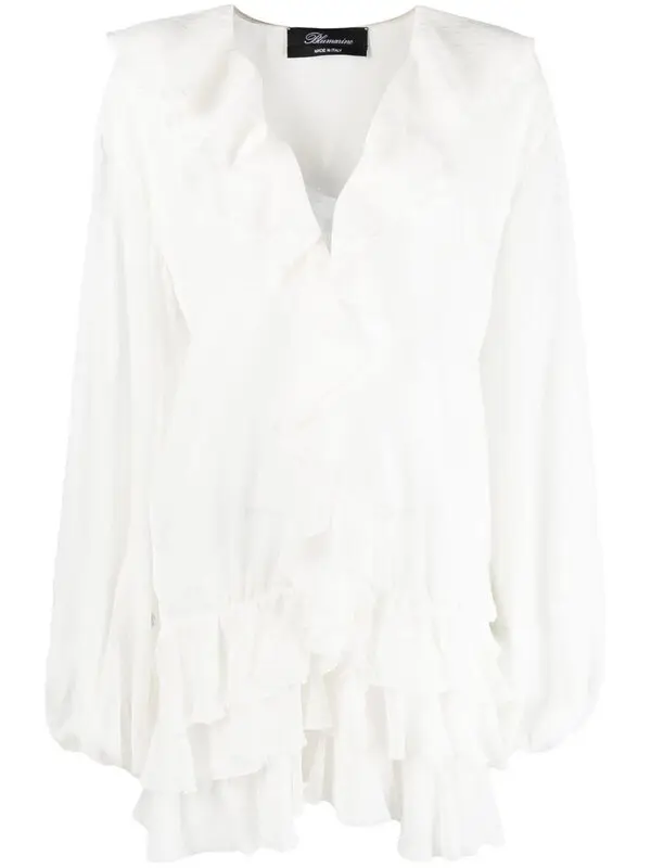 Blumarine Fil Coupé Ruffled Blouse
