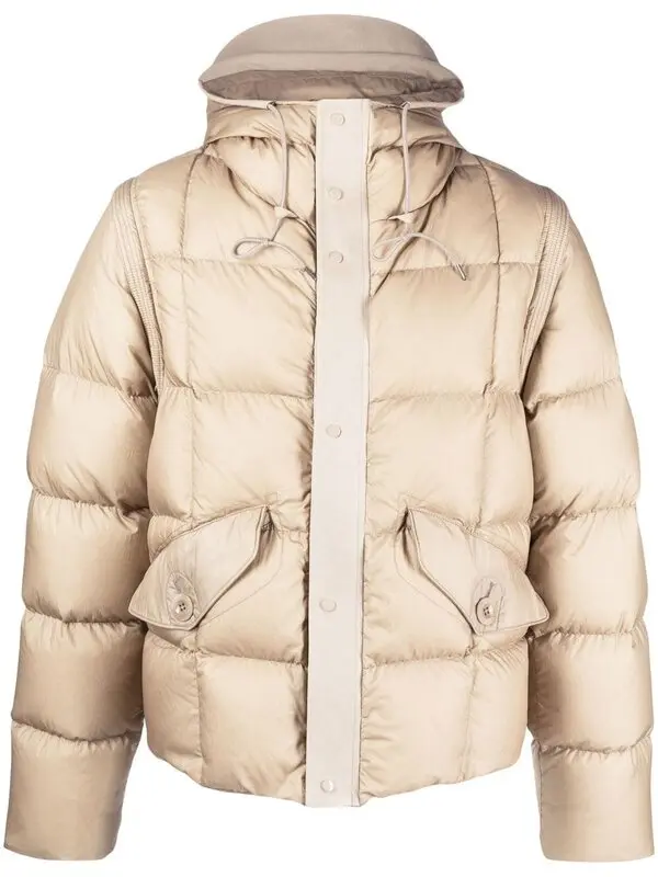 TEN C Detachable-sleeve Padded Jacket