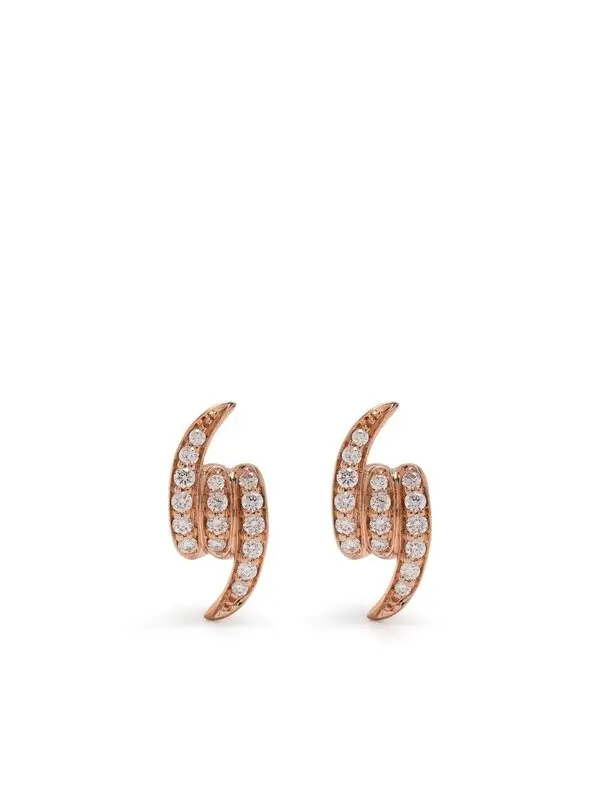 Stephen Webster 18kt Rose Forget Me Not Diamond Stud Earring