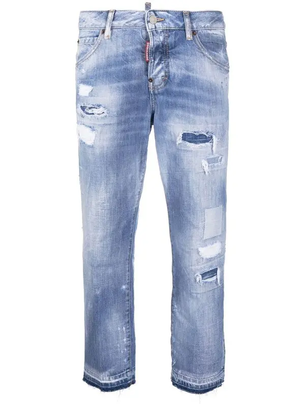 Dsquared2 Distressed Cropped Jeans