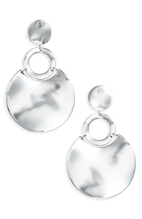 Ippolita Classico Wavy Disc Drop Earrings - Silver | Editorialist