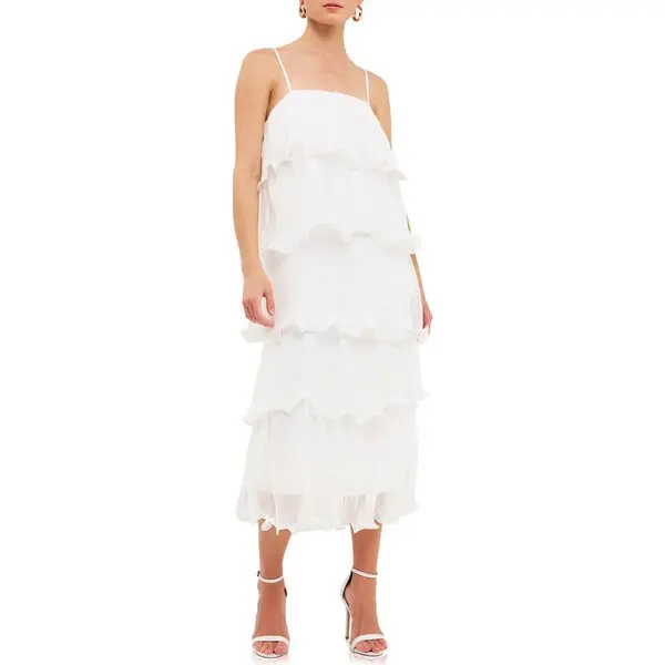 Endless Rose Ruffle Tiered Midi Dress