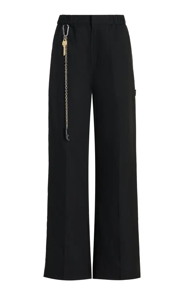 TAE PARK Painter Cotton-canvas Straight-leg Pants - Black