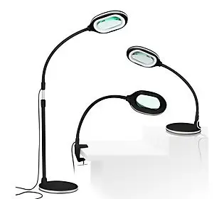 BRIGHTECH Lightview 3-in-1 Led Magnifier Floor Desk Lamp