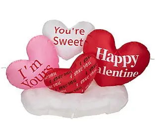 NORTHLIGHT 5' Lit Valentine's Day Conversation Earts Decor - One-color