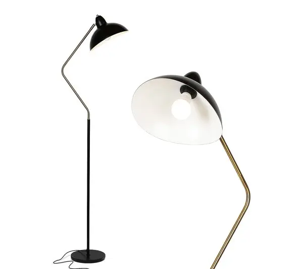 BRIGHTECH Swoop 69'h Classic Black Led Arc Floo R Lamp