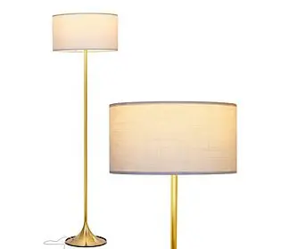 BRIGHTECH Quinn 60'h Antiqued Brass Led Floor L Amp