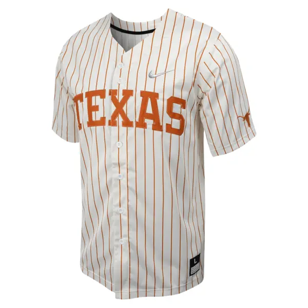 Nike Texas College Full-button Baseball Jersey - White | Editorialist