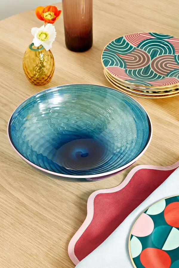 La DoubleJ Murano Glass Bowl - Blue