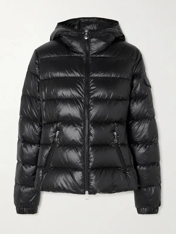Moncler Gles Hooded Quilted Shell Down Jacket - Black