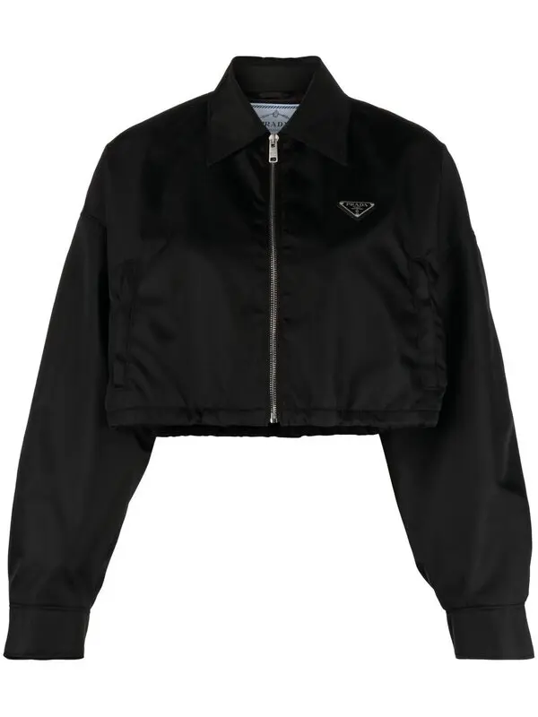 Prada Re-nylon Cropped Blouson Jacket
