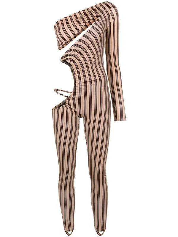 AMIR SLAMA Stripe-print Jumpsuit