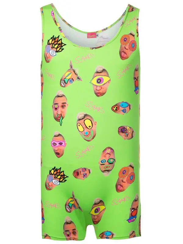 AMIR SLAMA Abstract-print Bodysuit