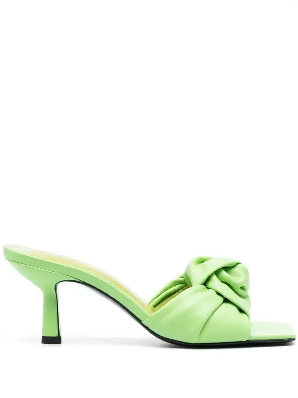 By Far 75mm Knot-detail Sandals - Green
