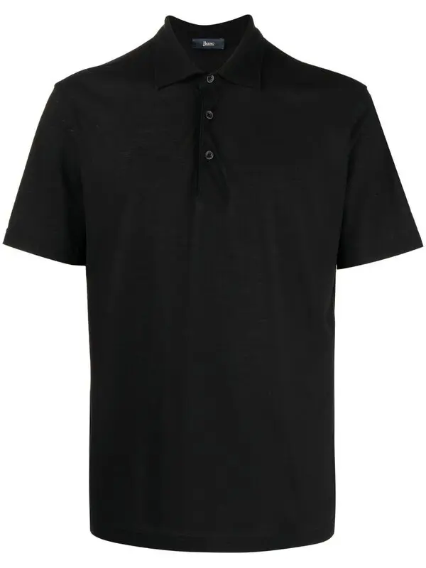 Herno Short-sleeved Polo Shirt - Black