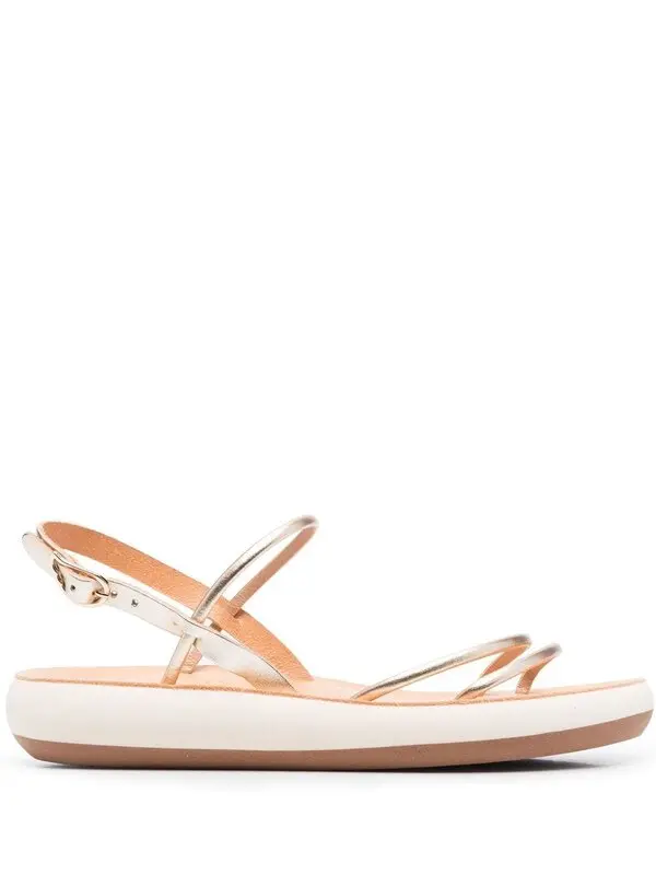 ANCIENT GREEK SANDALS Polis Metallic-strap Sandals - Gold