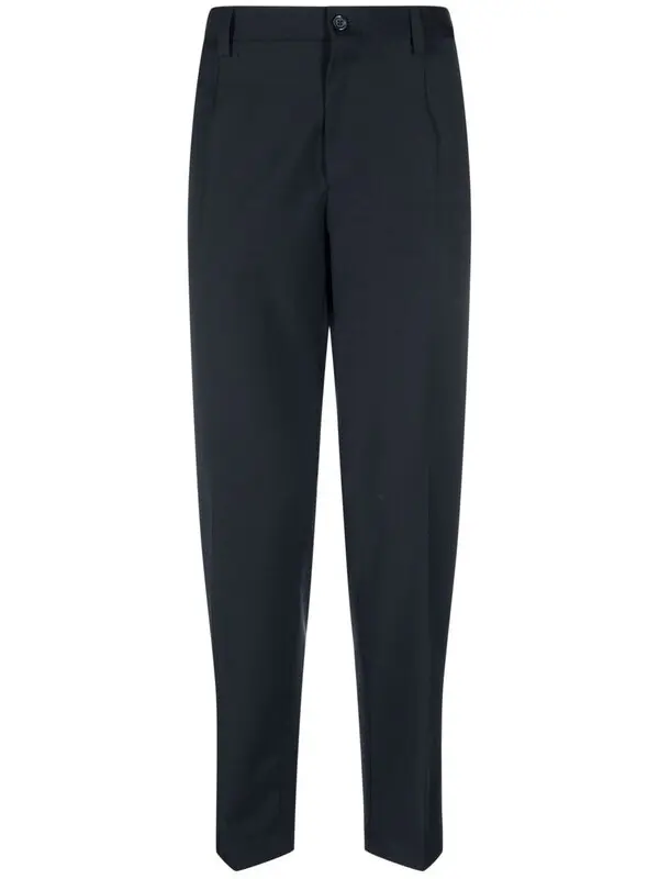 Dolce & Gabbana Logo-embroidered Tailored Trousers - Blue
