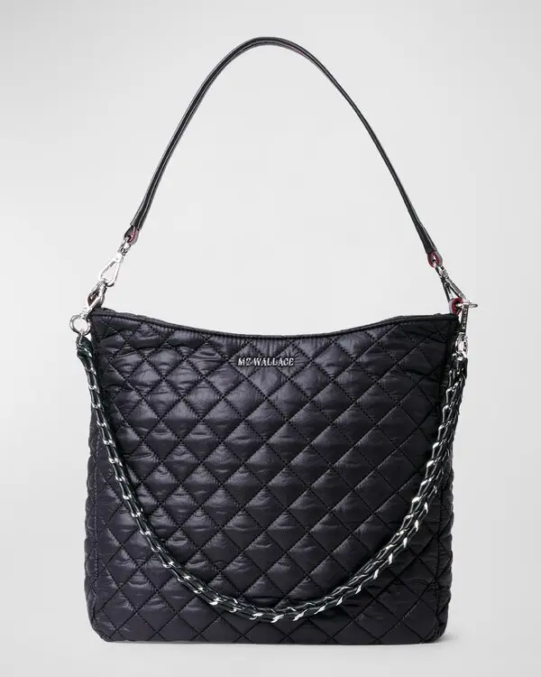 Mz Wallace Crosby Quilted Hobo Bag - Black