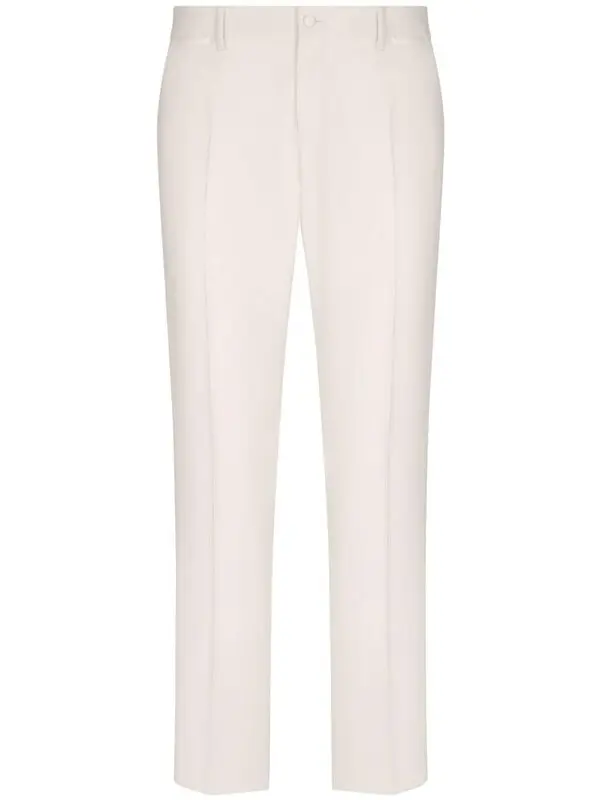Dolce & Gabbana Stretch-wool Tuxedo Trousers - Neutrals