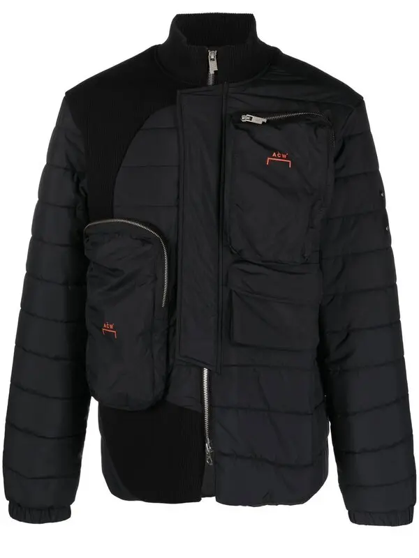 A-COLD-WALL* Logo-print Asymmetric Padded Jacket