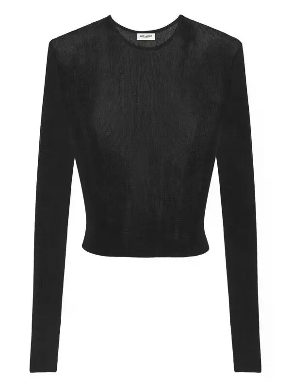 Saint Laurent Fine-knit Top - Black