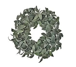 VALERIE PARR HILL Flocked Salvia Wreath 16' Valerie