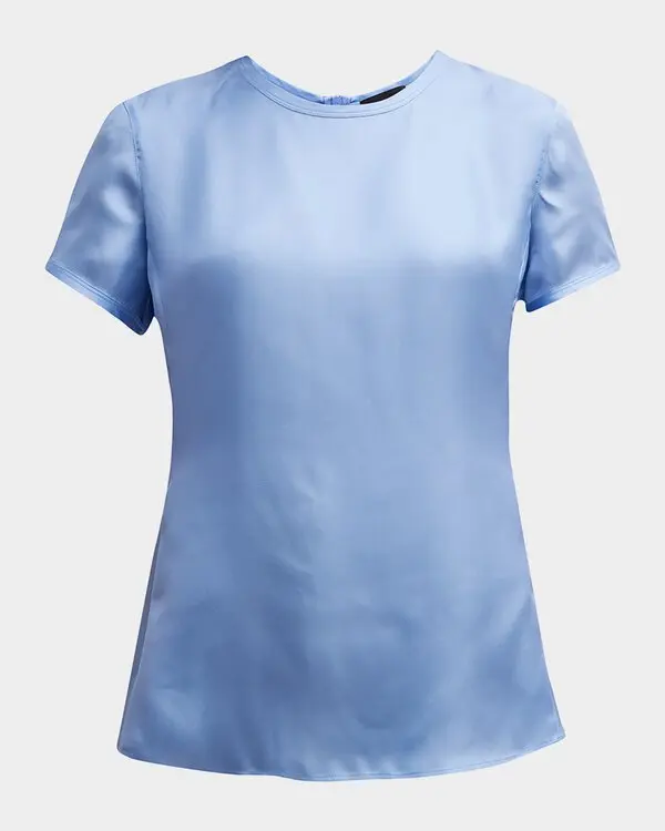 Giorgio Armani Stretch Silk T-shirt - Blue