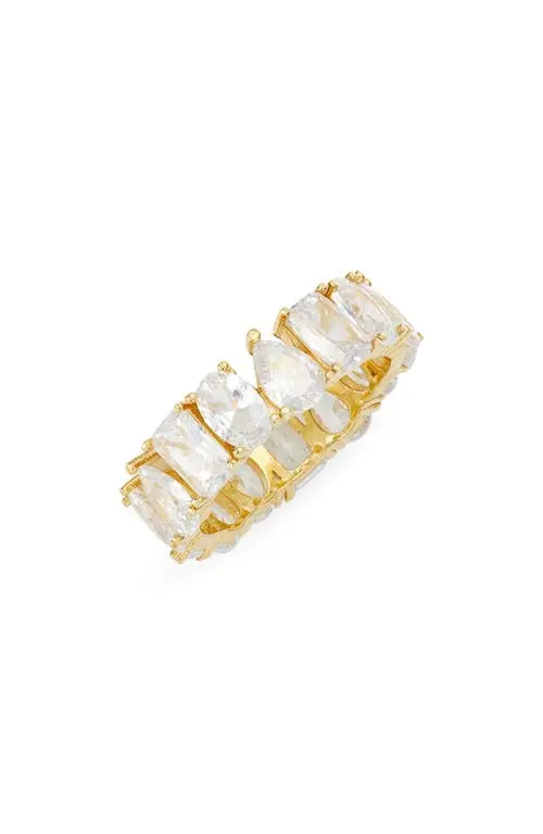 SHYMI Cubic Zirconia Eternity Ring - Gold/ White