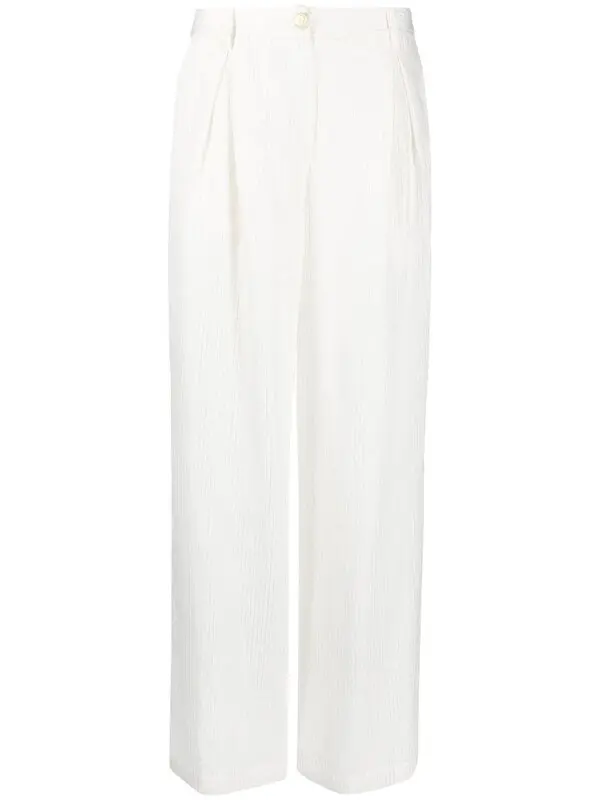 BLUGIRL Pinstriped Wide-leg Trousers