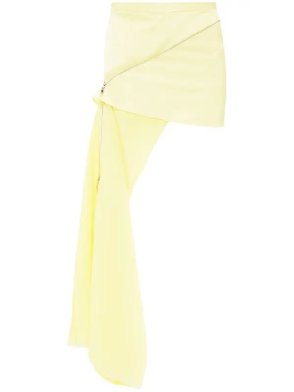 JW Anderson Zip-detail Mini Skirt - Yellow